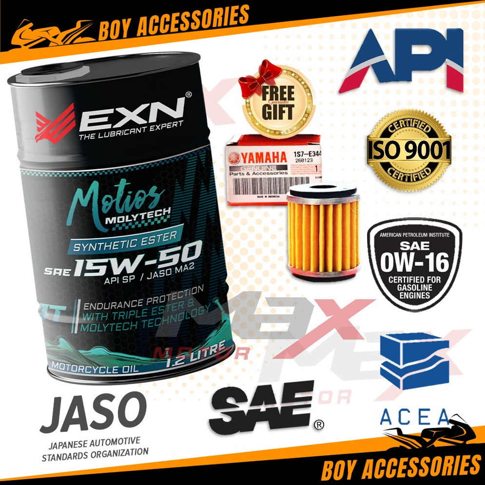 EXN 4T Motion Molytech Engine Enjin Oil Minyak hitam Motor Motorcycle ...
