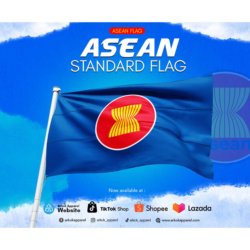 Bendera ASEAN I High Quality Flag I Fast Shipping I ASEAN Flag | Shopee ...