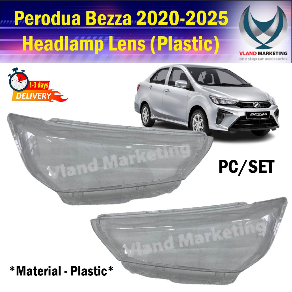 Perodua Bezza 2020 - 2025 Plastic Headlamp Clear Lens ( 1pc ) | Shopee ...