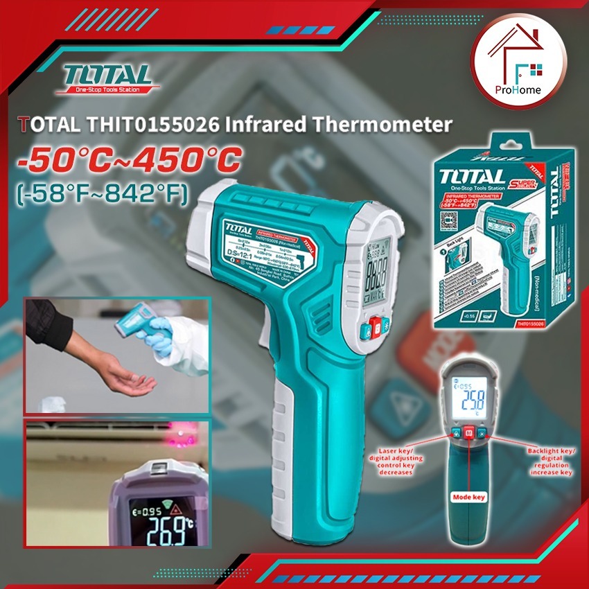 LATEST MODEL TOTAL THIT0155026 Infrared Thermometer | Termometer ...