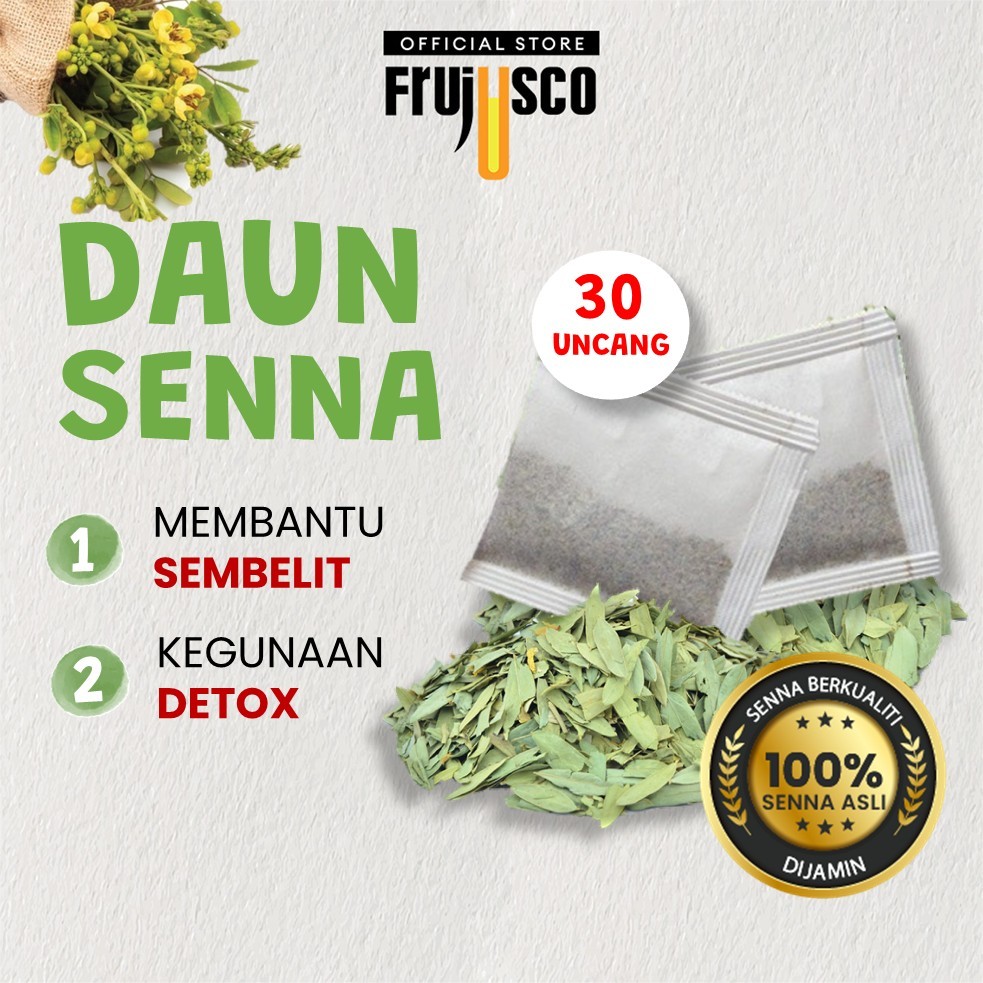 [30 Sachets] Frujusco Senna Leaf Tea Original Herbal Diet Slim Detox ...