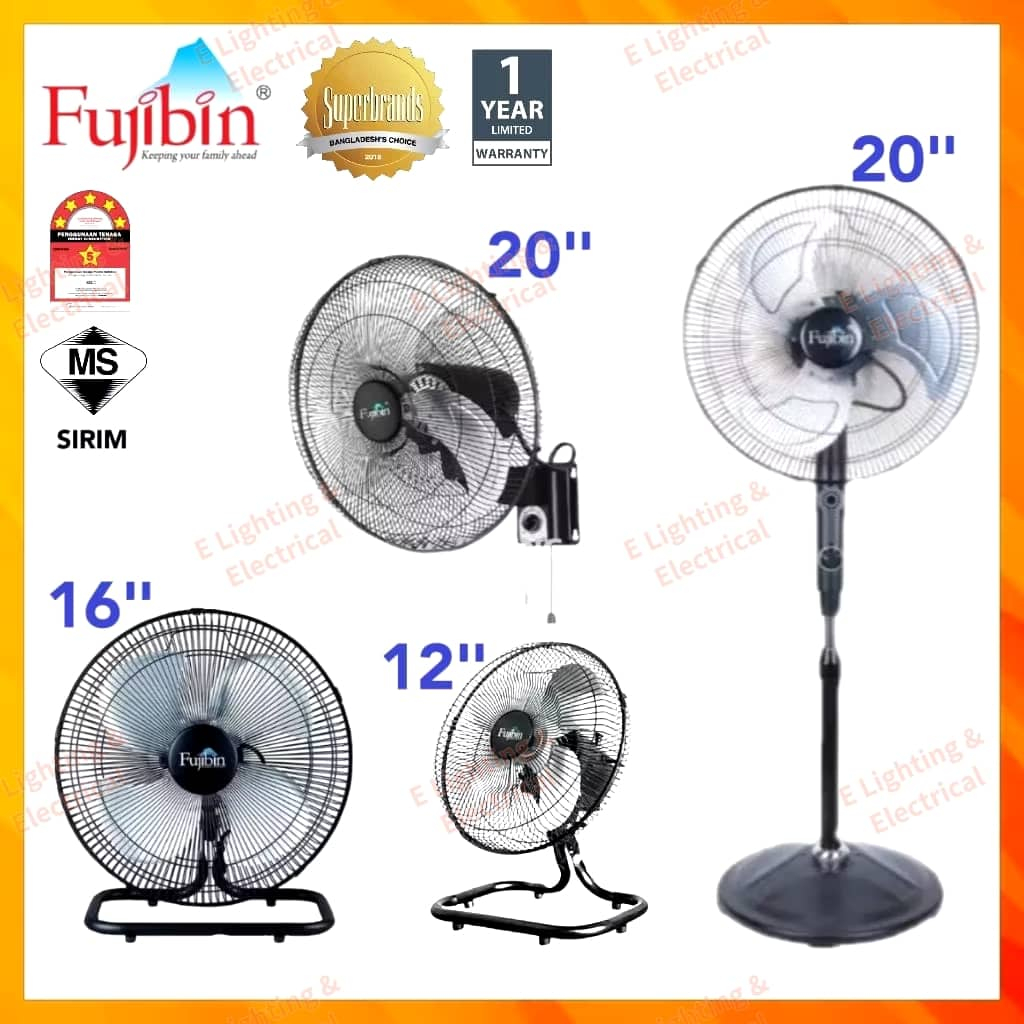 [ORIGINAL]FUJIBIN Kipas Diri 20" (BLACK) / FUJIBIN Kipas Dinding 20 ...
