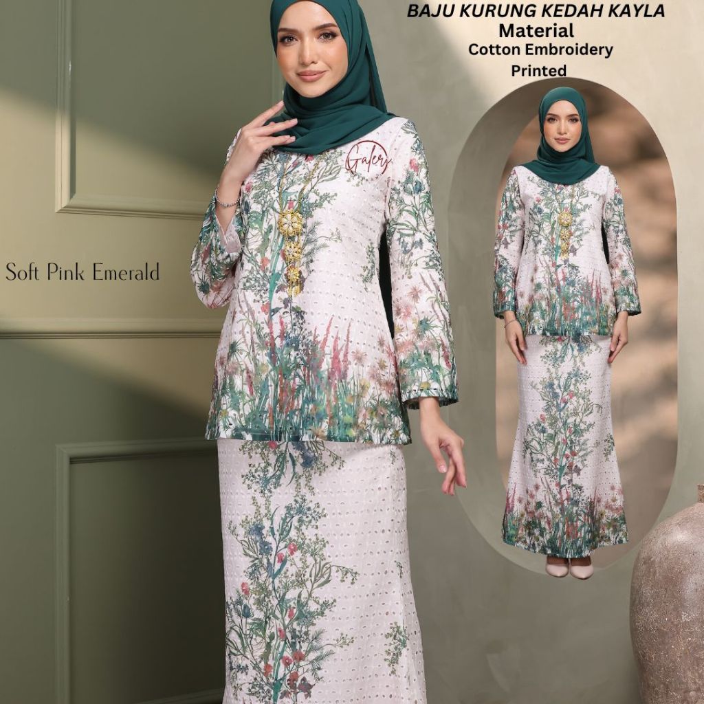 Baju Kurung Kedah Kayla Full Lining Kain Potongan Mermaid By Galeri ...