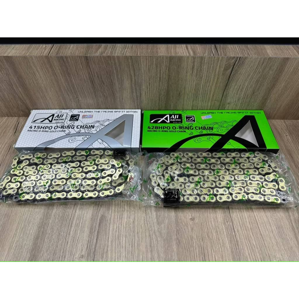 [AJI RACING] 415 & 428HPO O-RING GOLD Motorcycle Chain Rantai Motor ...