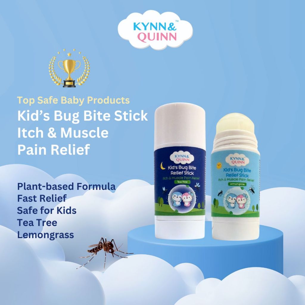 Kynn & Quinn Kid's Bug Bite Relief Stick Itch & Muscle Pain Relief (15g ...
