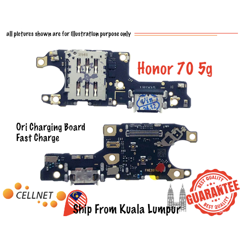 [Cellnet] Honor h.nor 70 5g FNE-NX9 Charging Board with mic and Sim card Connector New Ori ...