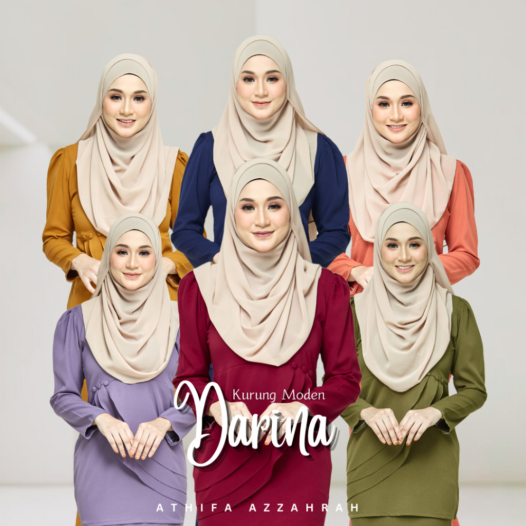 KURUNG DARINA by ATHIFA AZZAHRAH - Kurung Modern Elegant 2025 | set baju brown murah elegant ...