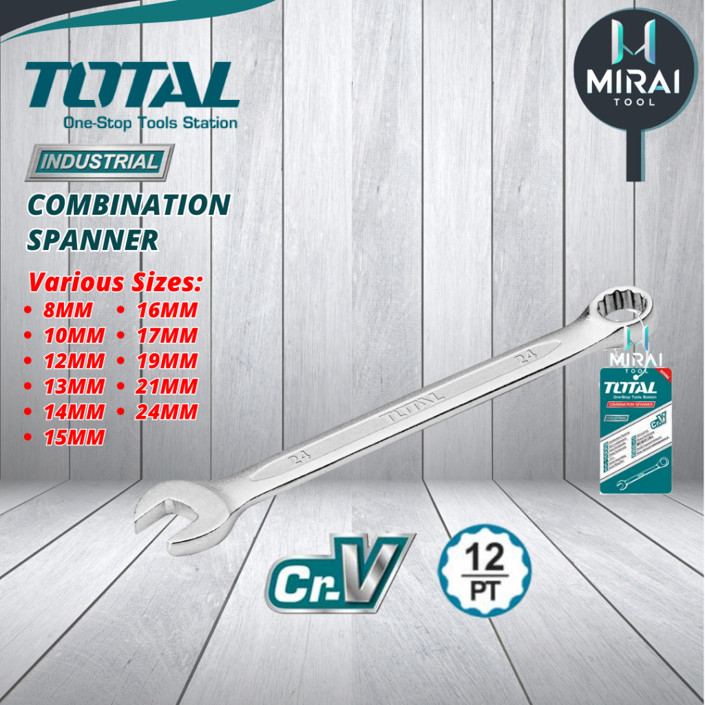 TOTAL Combination Spanner ( Size : 8 - 24mm ) | Shopee Malaysia