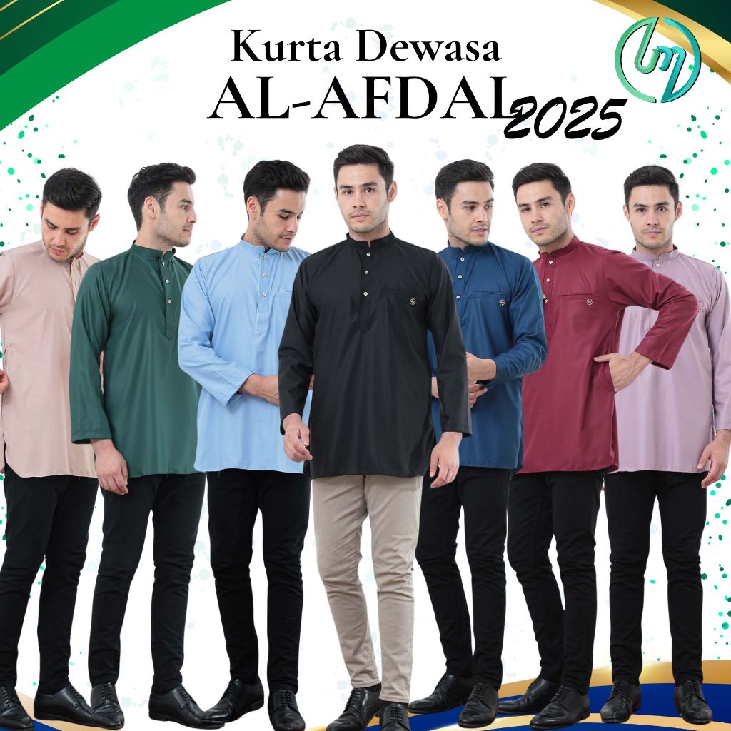 Kurta Lengan Panjang AL-AFDAL 2025 By Bijak Mentari | Shopee Malaysia