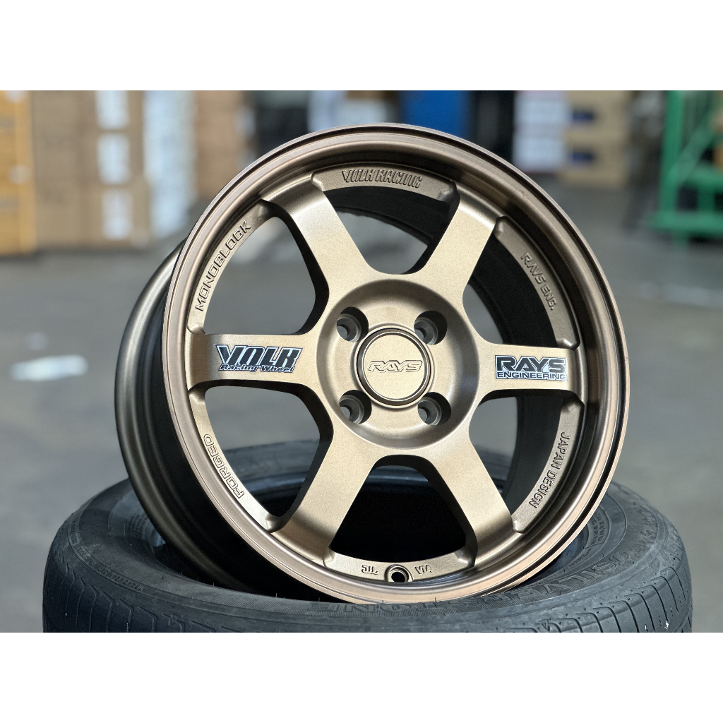 NEW 15X7J AOW TE37 Classic Rim (set of 4) Bronze 4X100 for City Jazz Vios Yaris Myvi Mazda 2 ...