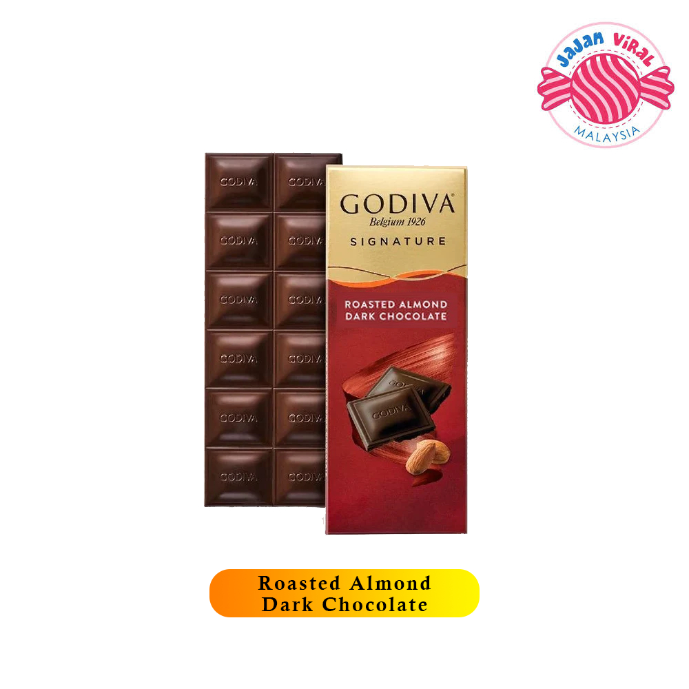 GODIVA BELGIUM 1926 SIGNATURE ROASTED ALMOND DARK CHOCOLATE 90G | Shopee Malaysia