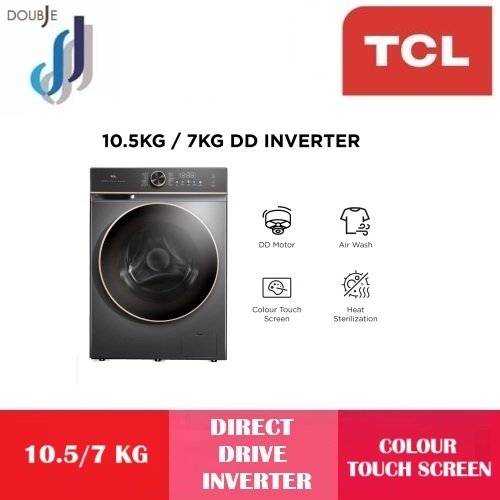 TCL 10.5KG/7KG DD Inverter Washer Dryer TWD105-C31DG | Shopee Malaysia