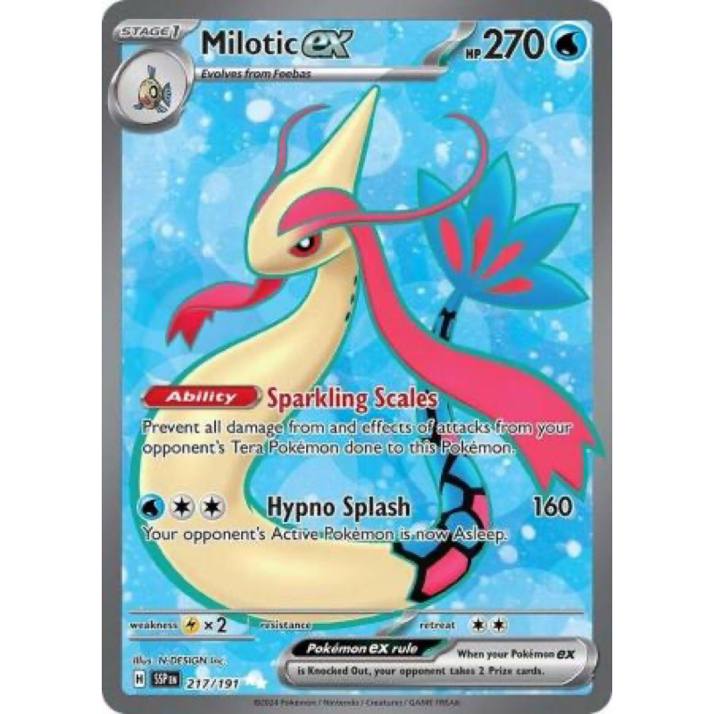 Pokemon TCG - Scarlet & Violet | Surging Sparks | Milotic ex - 217/191 ...