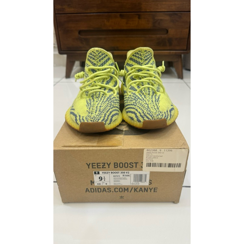 Adidas Yeezy Boost 350 V2 Semi Frozen Yellow 100% Authentic | Shopee ...