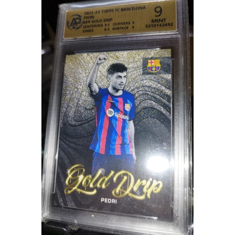 PEDRI 2022-23 TOPPS FC Barcelona "Gold Drip" Football card (RPA-9 Mint ...