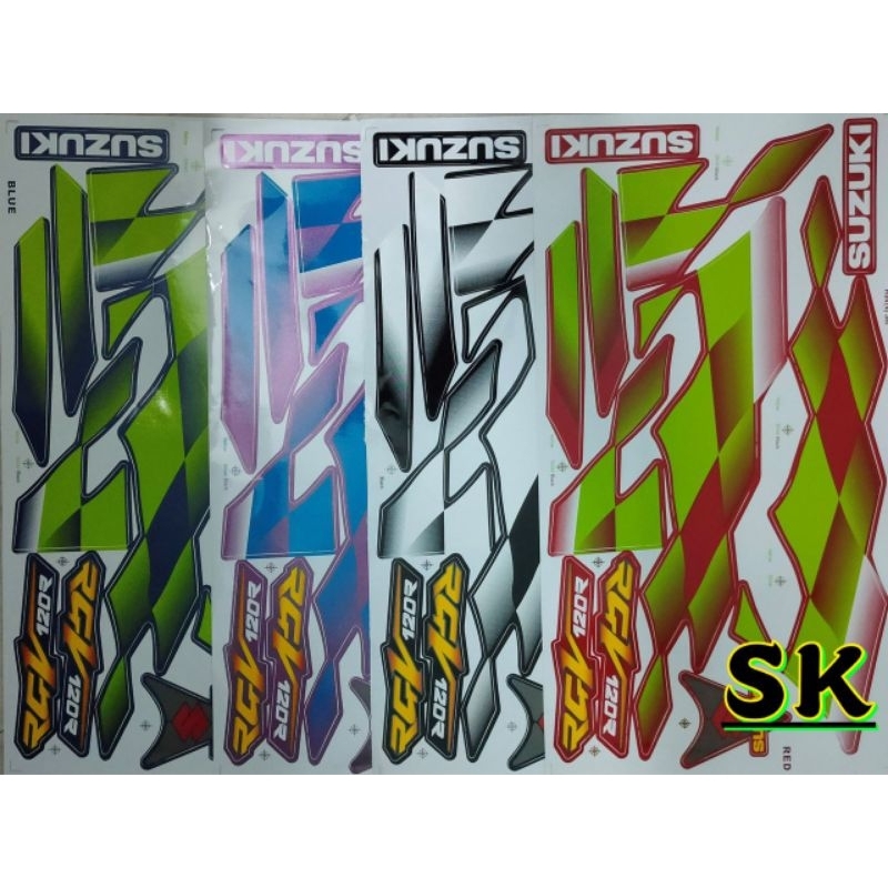 SUZUKI RGV 120 (4) STRIPE BODY STICKER (READY STOCK)!!! | Shopee Malaysia