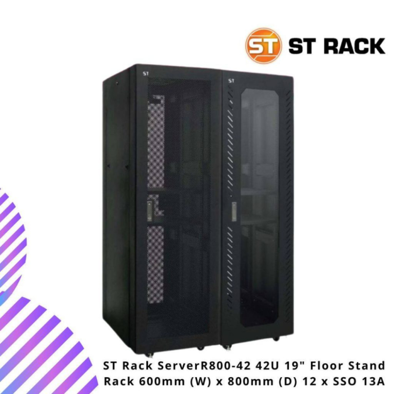 ST Rack ServerR800-42 42U 19" Floor Stand Rack 600mm (W) x 800mm (D) 12 ...