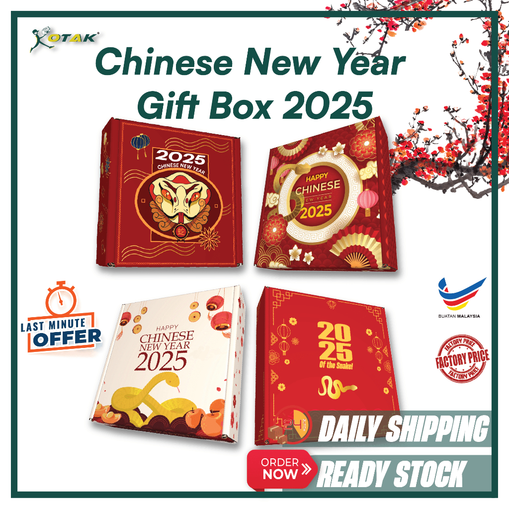 10PCS Chinese New Year Gift Box 2025 新年礼盒 CNY Goodies Box | Shopee Malaysia