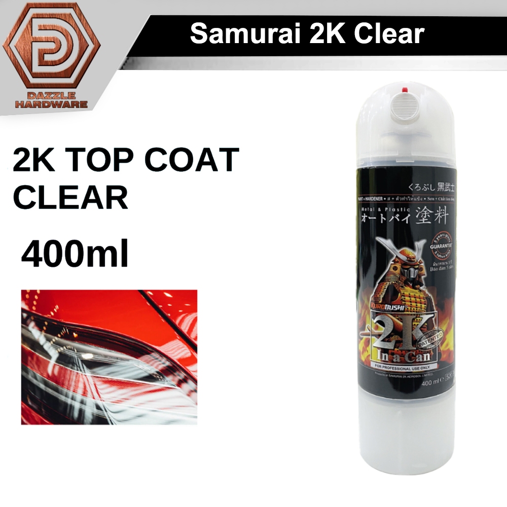 Samurai 2K top coat 2k01 clear 400ml samurai finishing clear spray paint cat semburan samurai 2k ...