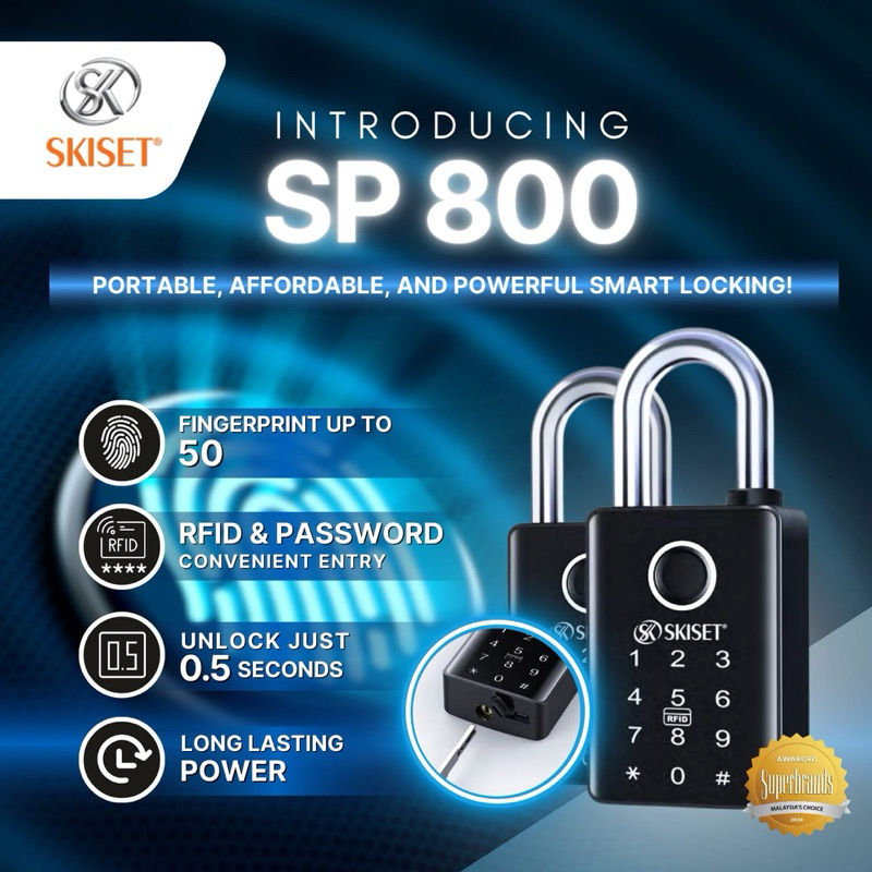 Fingerprint smart padlock, keyless padlock, water resistance padlock ...
