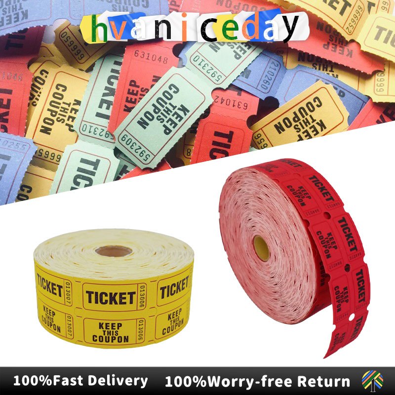 200PCS Multicolor Raffle Ticket Double Roll Election Ticket for Event ...