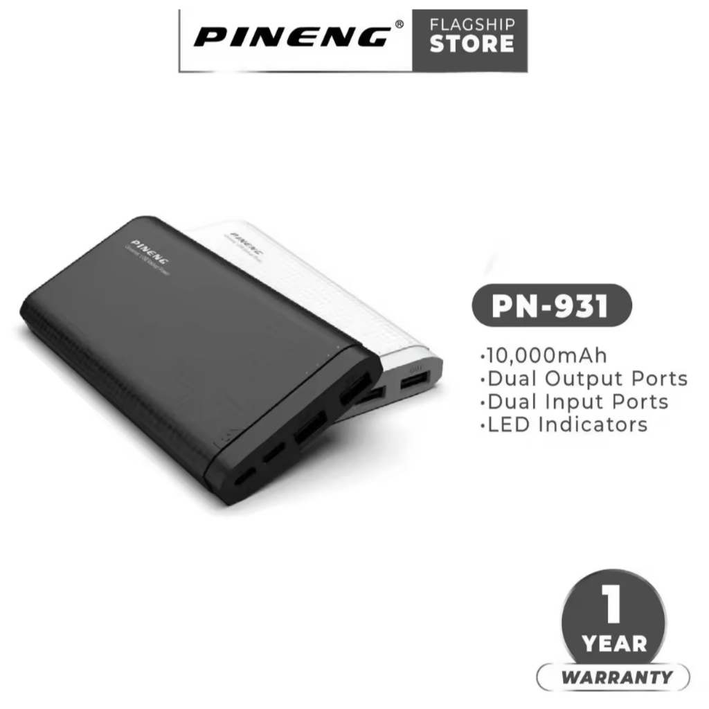 Pineng PN-931 10000mAh / PN-932 20000mAh Powerbank Portable Slim Power ...