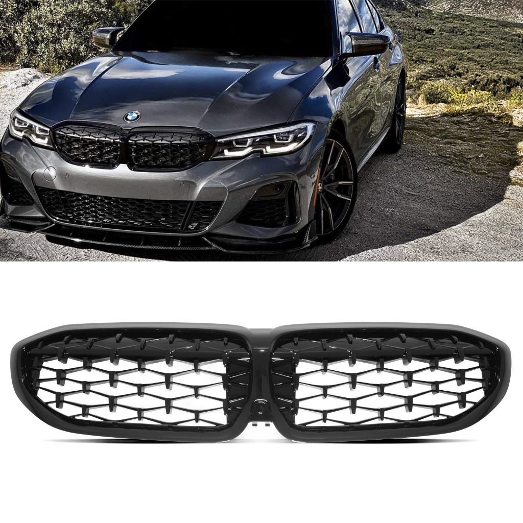 BMW G20 M340i M3 diamond Grill 3 Series M Sport kidney grille spoiler ...