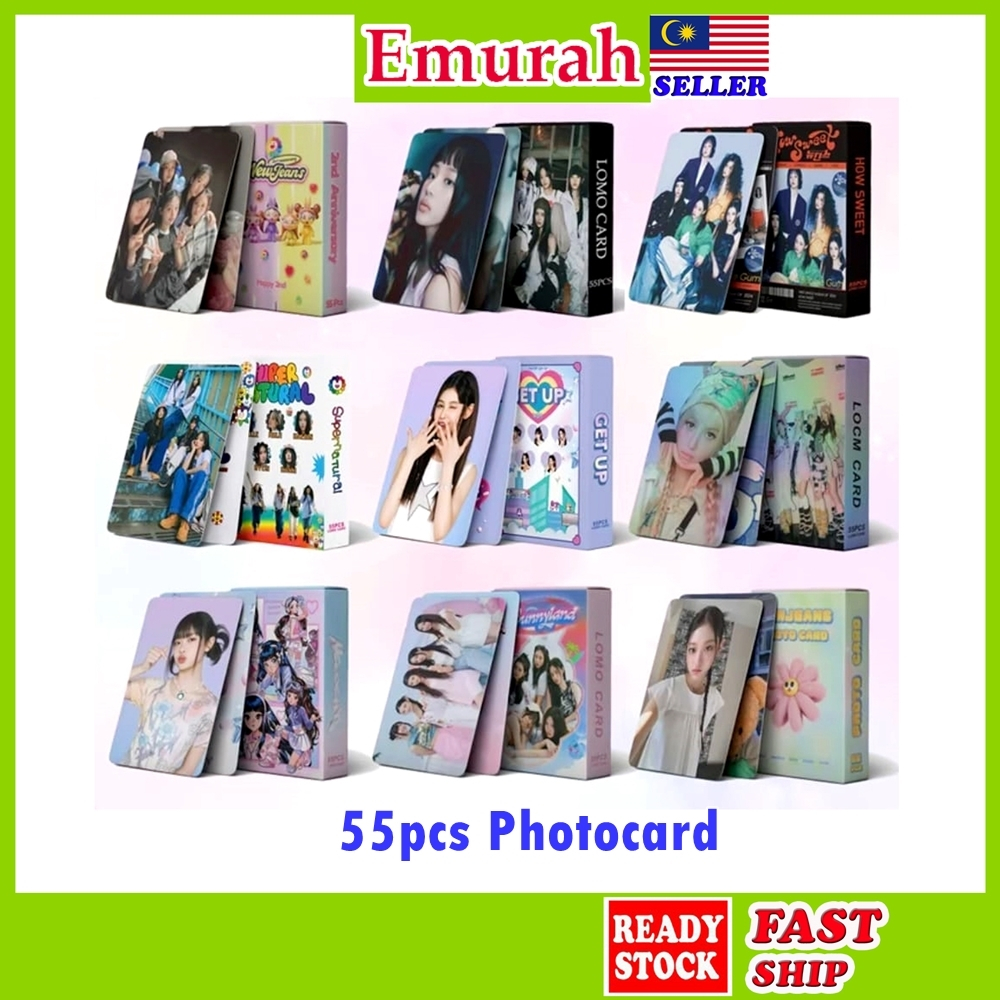 NEWJEANS Lomo Card 55pcs Photocard BUNNY CAMP GET UP ROOM722 Minji ...