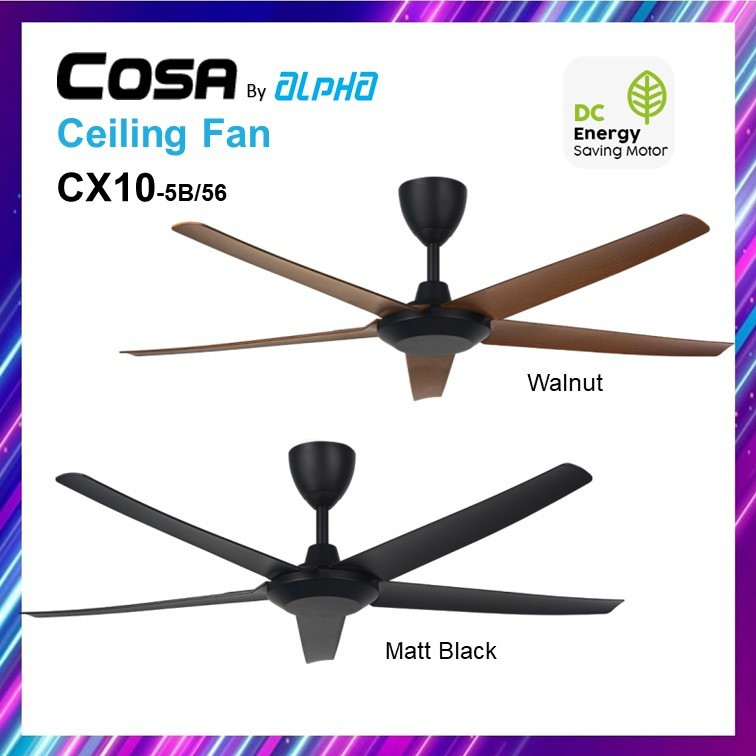 ALPHA COSA 56" Ceiling Fan CX10 ABS Blade DC MOTOR 12 SPEED / Kipas ...