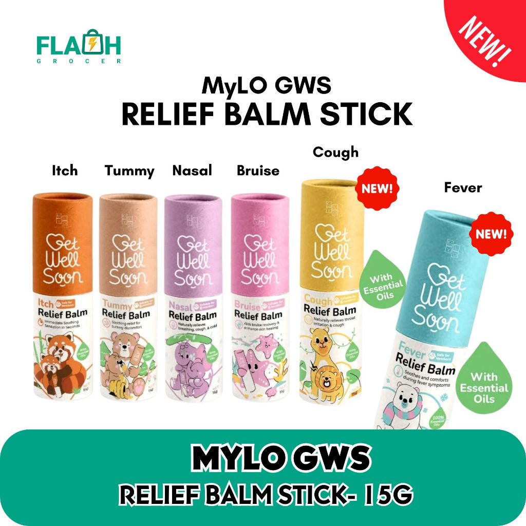 MyLO GWS Relief Balm Stick- Baby & Kids Fever/ Nasal/ Itch, Tummy)- 15G ...
