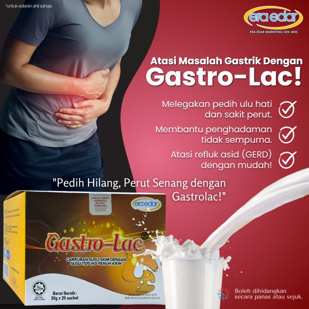 Gastrolac ERA EDAR Serbuk Susu Untuk Gastrik GERD Powdered Milk For ...