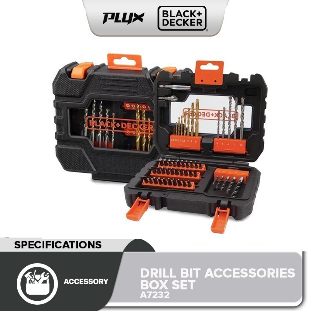 BLACK + DECKER Drill And Screwdriver Bit Accessory Set (50 Pcs) A7232 ...