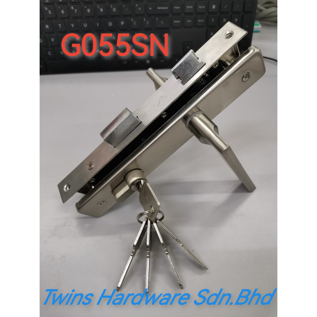 ALINE (G054/G055) MORTISE LOCK HANDLE ENTRANCE IRON DOOR GATE LOCT SET ...