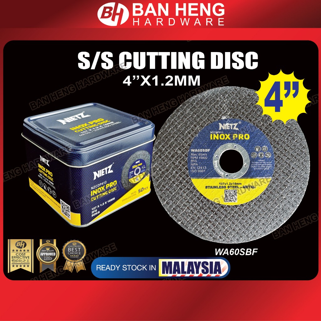 【Ready Stock in Malaysia】Nietz Stainless Steel Cutting Disc (PER PIECE ...
