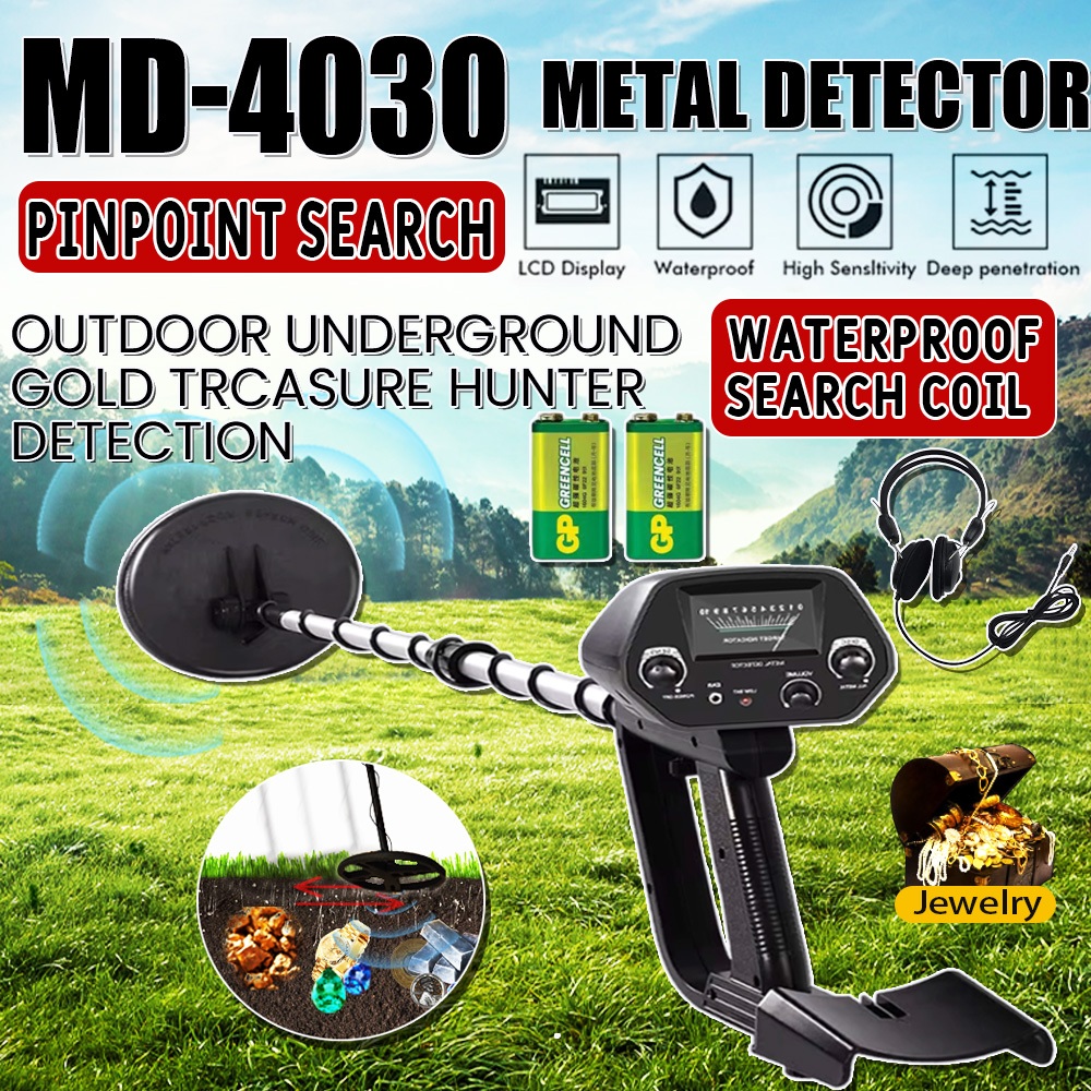 Metal Detector LCD Display Highly waterproof Underground Metal Detector ...