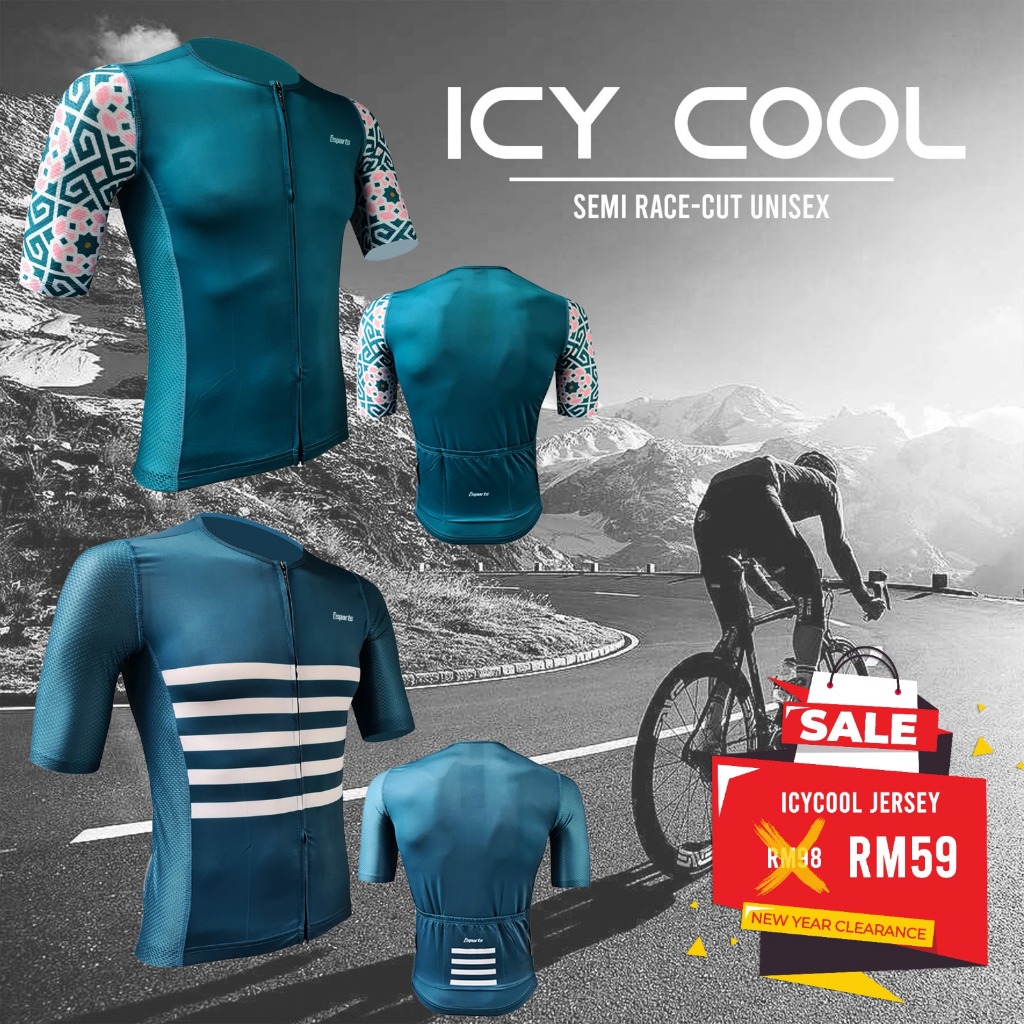 🔥Ready Stock🔥iSports ICY COOL Cycling Jersey Unisex Short SLeeve ...