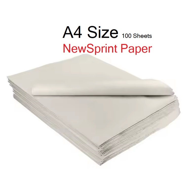 A4 Newsprint / White Packing Wrapping Paper A4 Size 210MM X 297MM (A4 / 100 Sheets) | Shopee ...