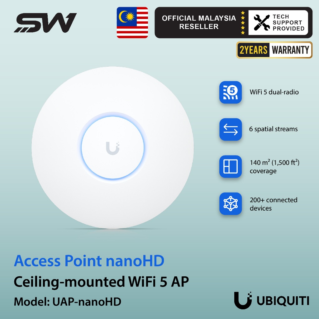 Ubiquiti Networks UAP NANO-HD 802.11ac Wave 2 Access Point | Shopee Malaysia