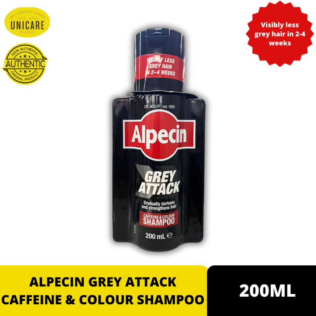 ALPECIN GREY ATTACK CAFFEINE & COLOUR SHAMPOO 200ML | Shopee Malaysia