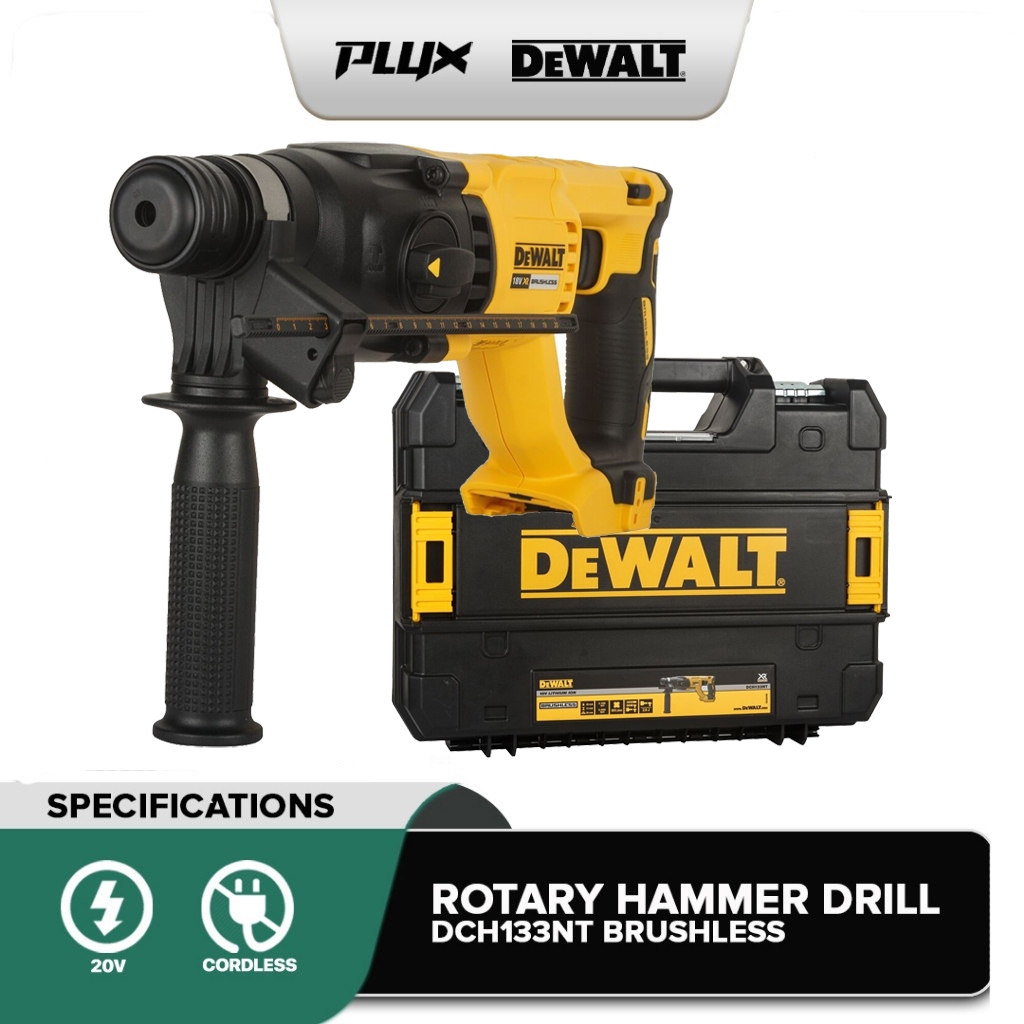 Dewalt DCH133NT-B1 18/20V Brushless Cordless Rotary Hammer Drill, SDS ...