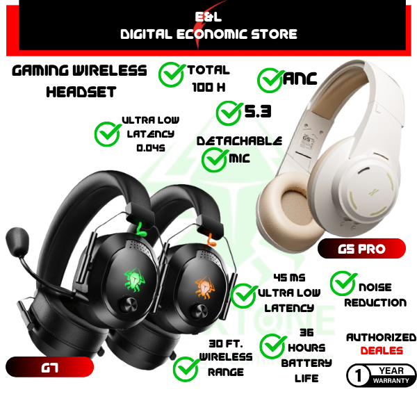 【1Yr Warranty】 PLEXTONE Bluetooth Headset G5 Pro G7 Gaming Headphone ...