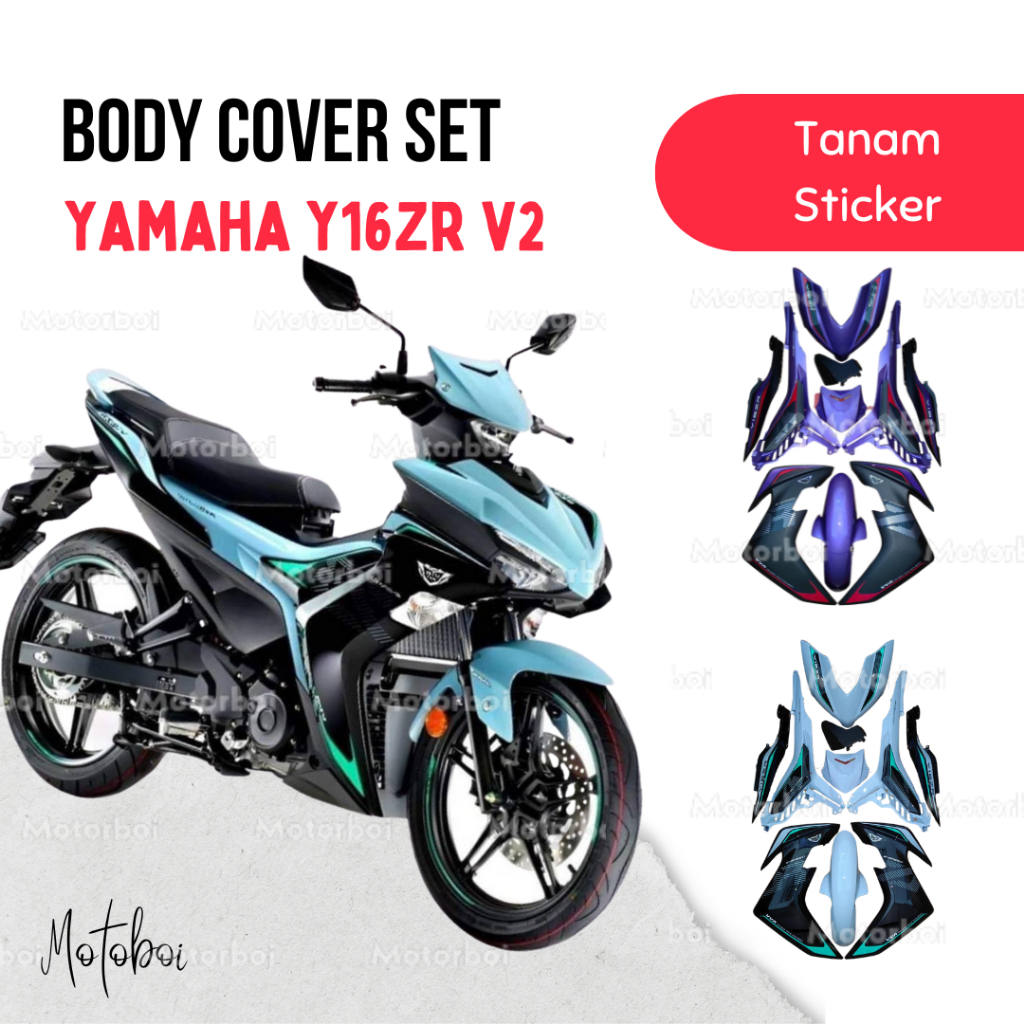 (Tanam Sticker) YAMAHA Y16ZR V2 Body Cover Set Tanam Sticker 2024 2025 ...