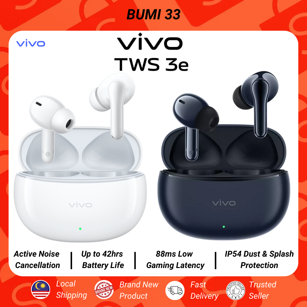 [PROMO] Original Vivo TWS 3e / TWS 2e / TWS Air l Active Noise Cancellation l 42Hours Battery ...