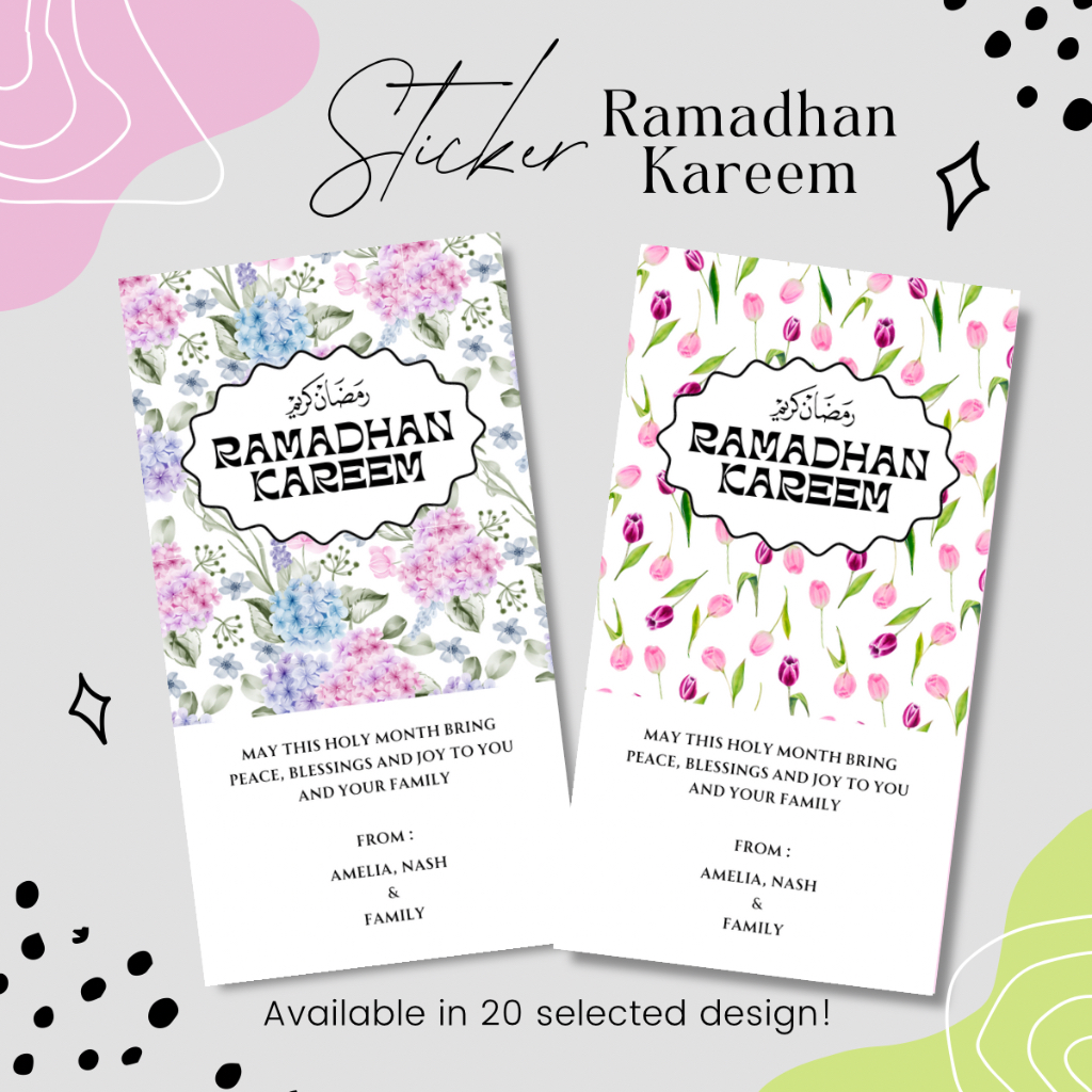 [ 30pcs | 7x13cm ] Sticker salam ramadhan wishes label hamper goodies ...