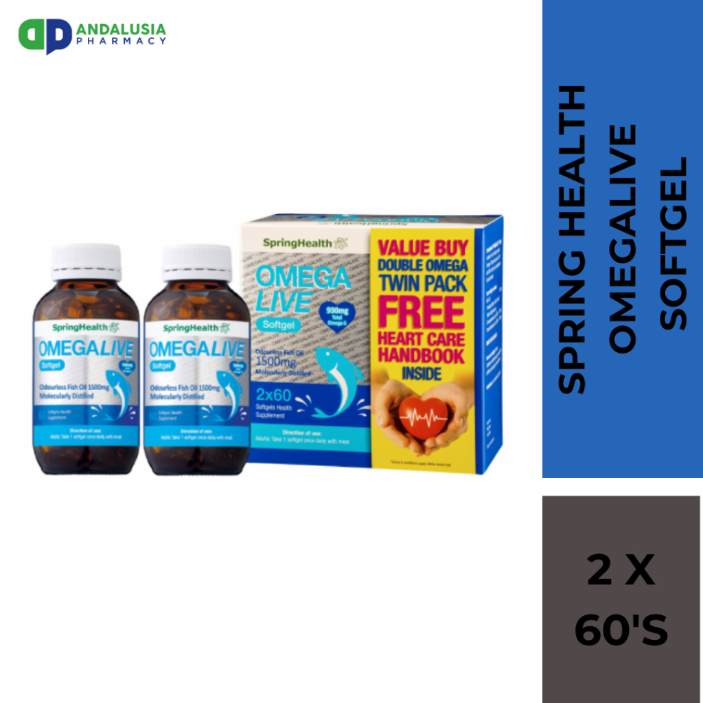 SPRING HEALTH OMEGALIVE SOFTGEL FISH OIL 1500MG | Shopee Malaysia