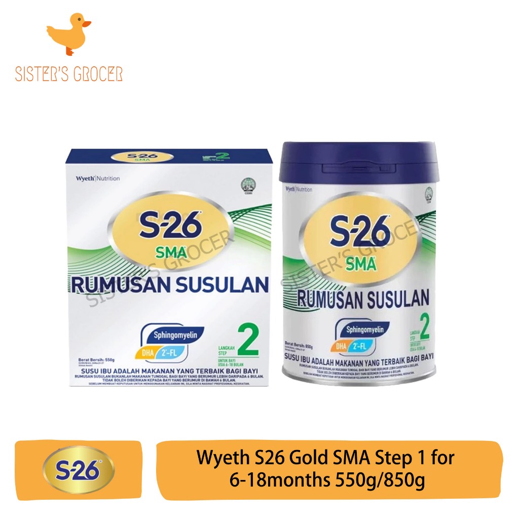 Wyeth S26 Gold SMA Step 2 for 6-18months 550g/850g | Shopee Malaysia