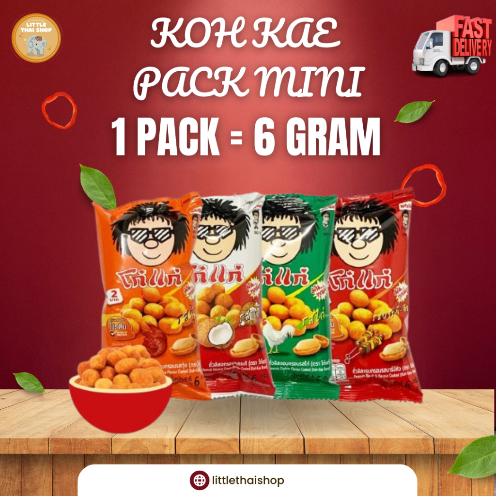 [PACK PLASTIK] Kacang KohKae Mini 6 gram Peanut Thailand Koh Kae Flavor ...
