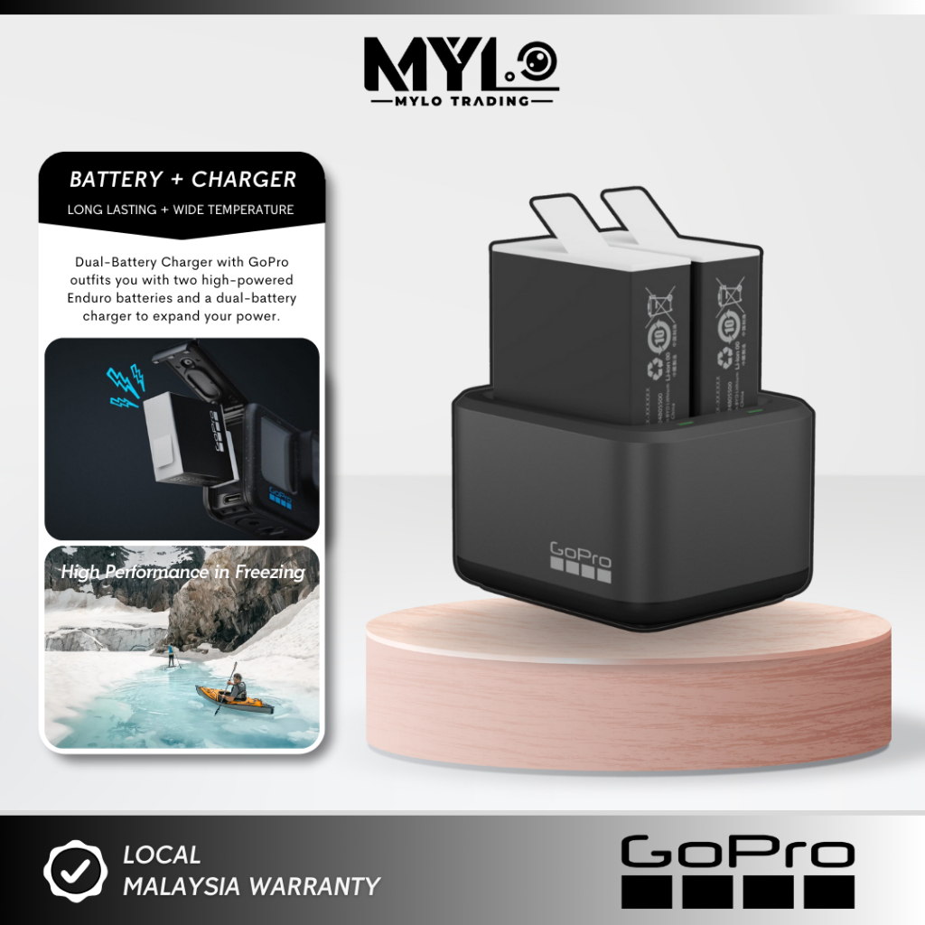 (READY STOCK) - GoPro Dual Battery Charger + Enduro Batteries For GoPro ...