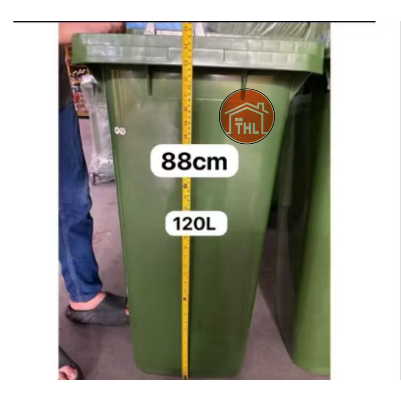 TEBAL !!! Heavy Duty Mobile Waste Dust Bin 120L / 240L tong sampah ...