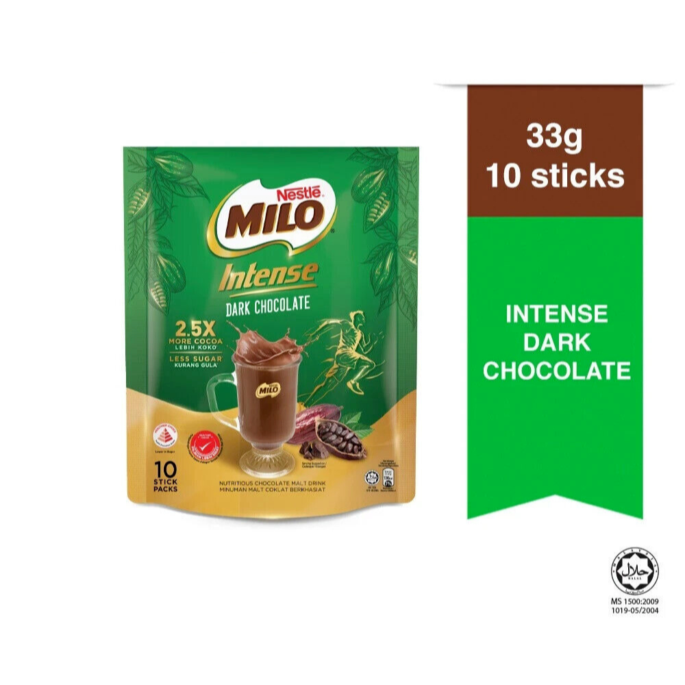 MILO Intense Dark Chocolate Pouch (33g x 10's) | Shopee Malaysia